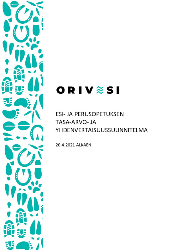 Esi- ja perusopetuksen tasa-arvo- ja yhdenvertaisuussuunnitelma 20.4.2021 alkaen
